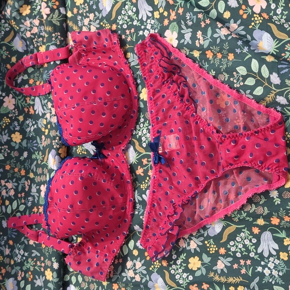 Freya | Intimates & Sleepwear | Freya 32ff Pink Polka Dot Padded ...